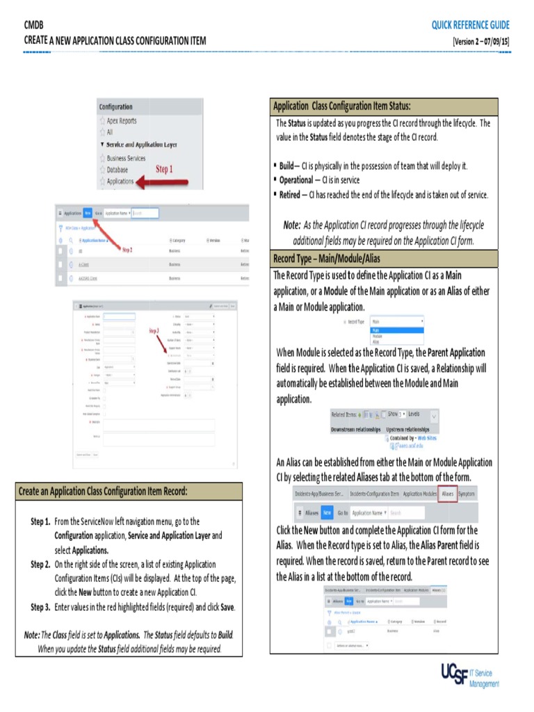Create Application CI in CMDB Guide | PDF | Operating System Families ...