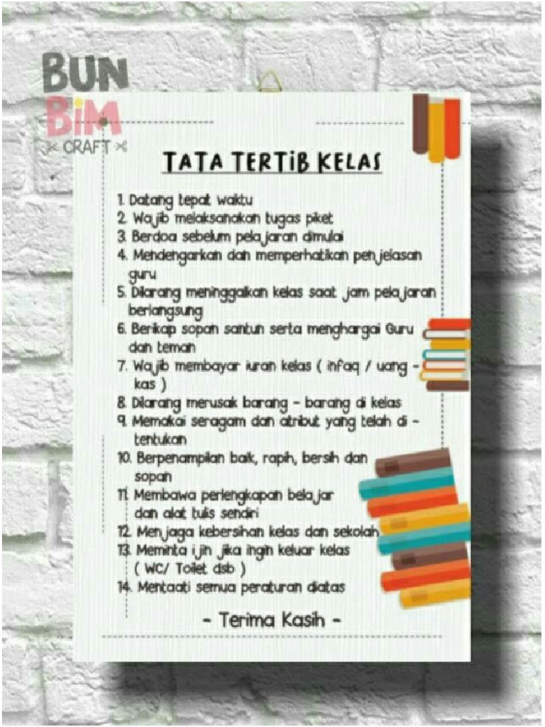 Tata Tertib Kelas | PDF