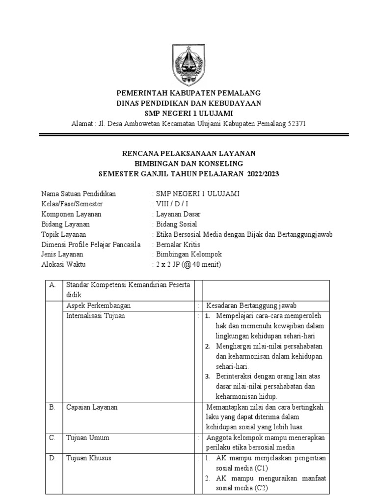 RPL (BKP) BIMBINGAN KELOMPOK | PDF