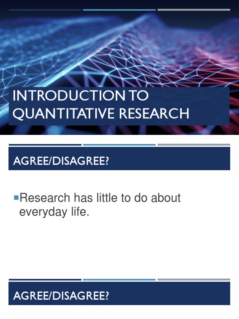 Introduction To Quantitative Research | PDF | Statistics | Quantitative ...