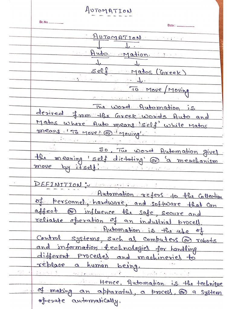 Industrial Automation Notes | PDF