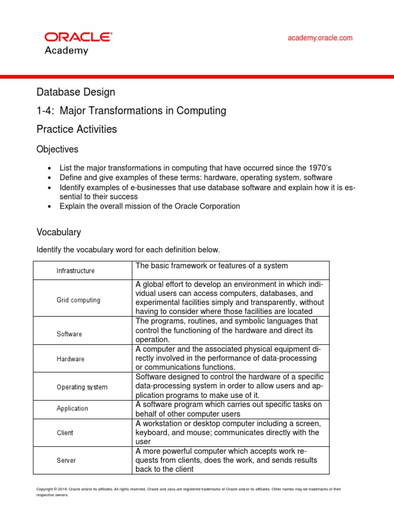 DD 1 4 Practice | PDF | Databases | Operating System