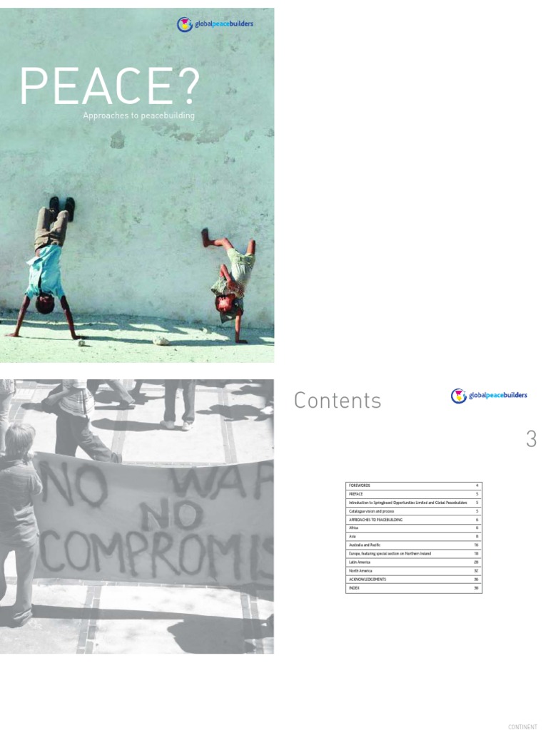 Approaches To Peace Building | PDF | Peacebuilding | Community