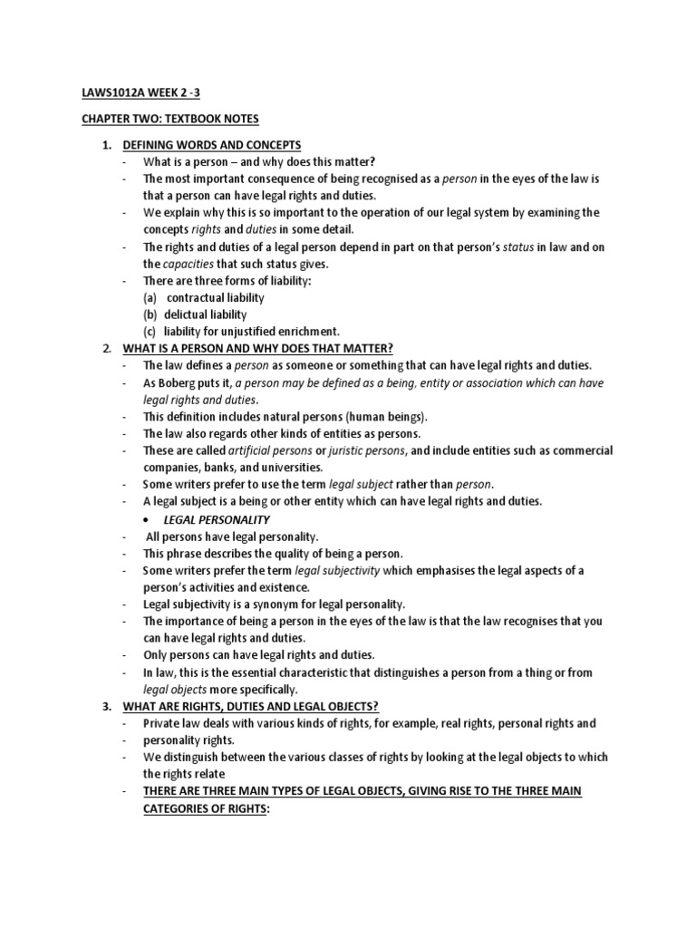 Chapter 2 - Weeks 2 & 3 | Download Free PDF | Lawsuit | Intention