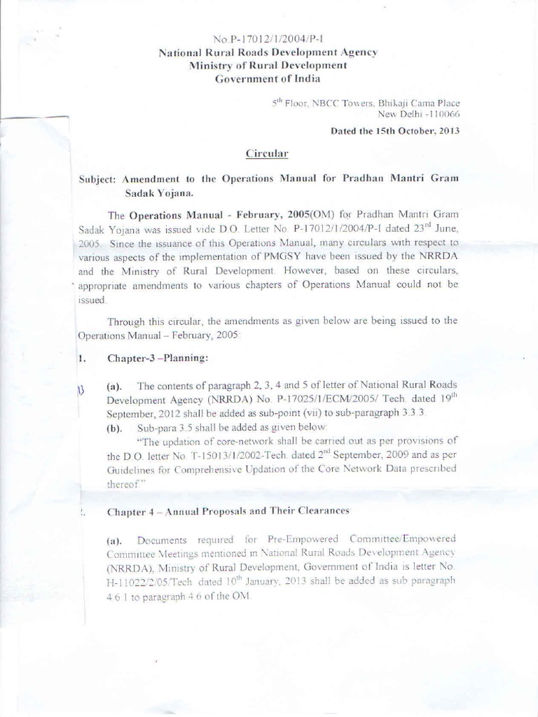 PMGSY Circular | PDF