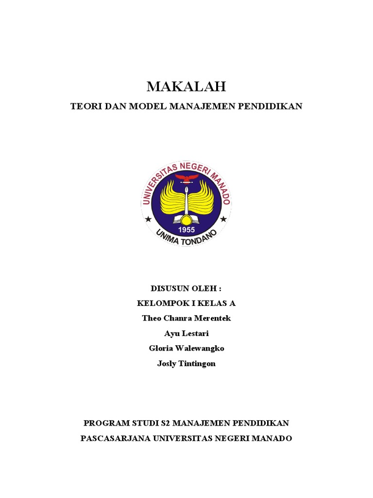 Makalah Teori Dan Model Manajemen Pendidikan Pdf