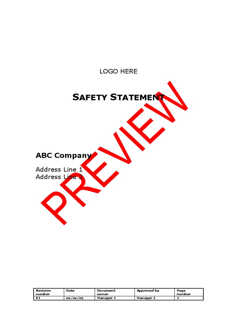 Builder Safety Statement | PDF | Occupational Safety And Health | Risk ... Builder Safety Statement | PDF | Occupational Safety And Health | Risk ...