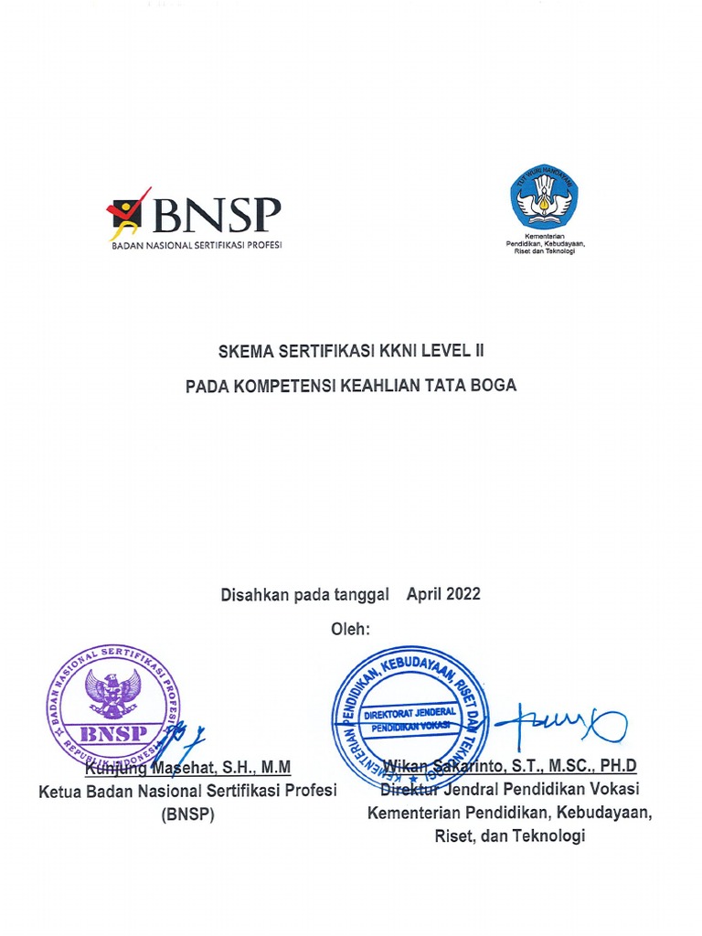 Skema Tata Boga | PDF