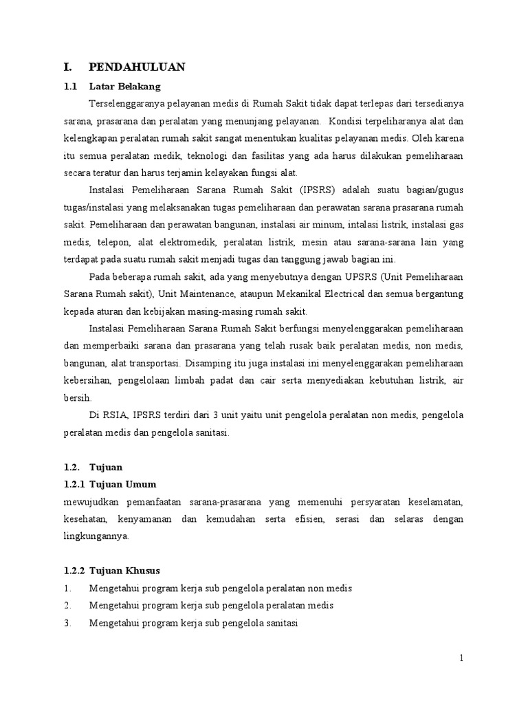 Program Kerja IPSRS 2020 | PDF