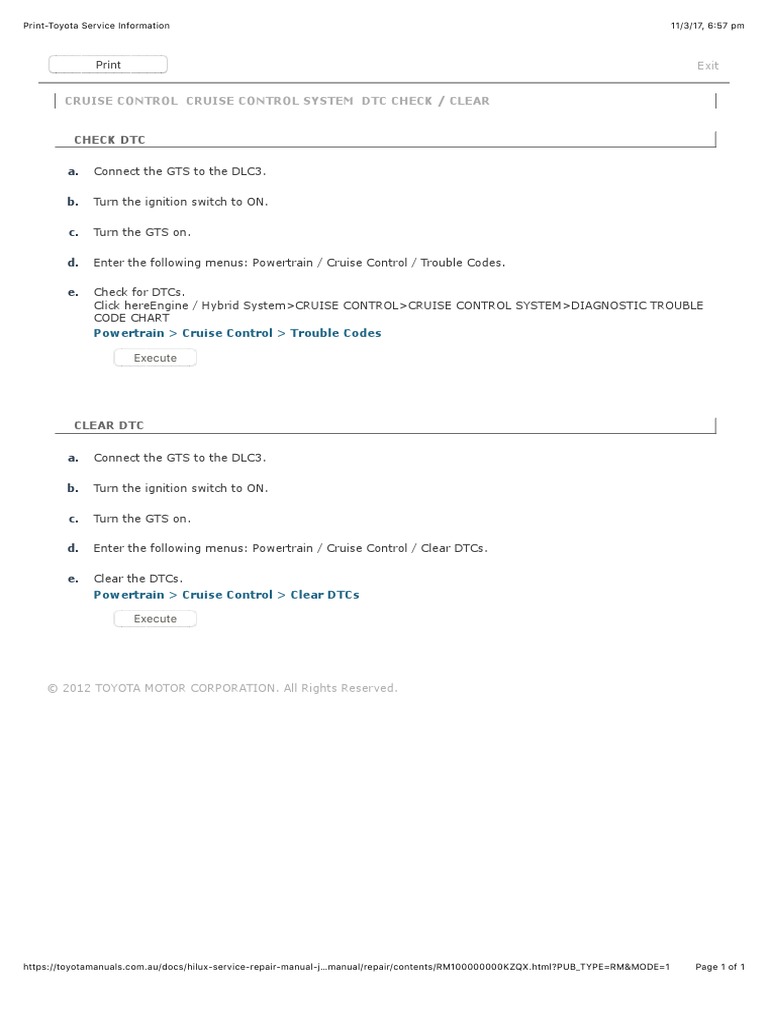 DTC Check - Clear | PDF