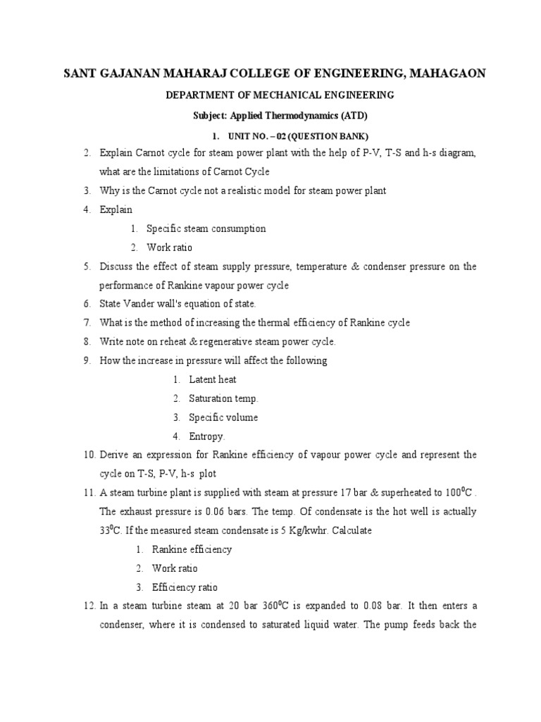 Unit 2 | PDF | Steam | Steam Engine