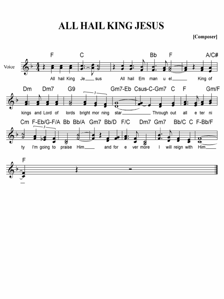 All Hail King Jesus | PDF