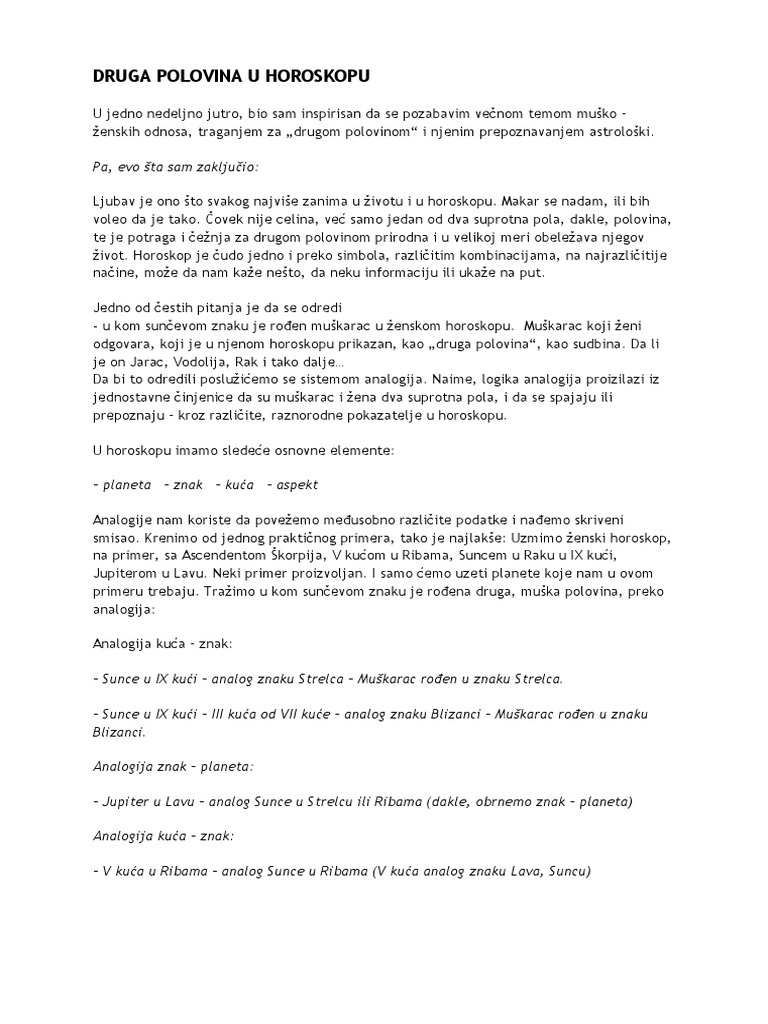 Druga Polovina ASTRO | PDF