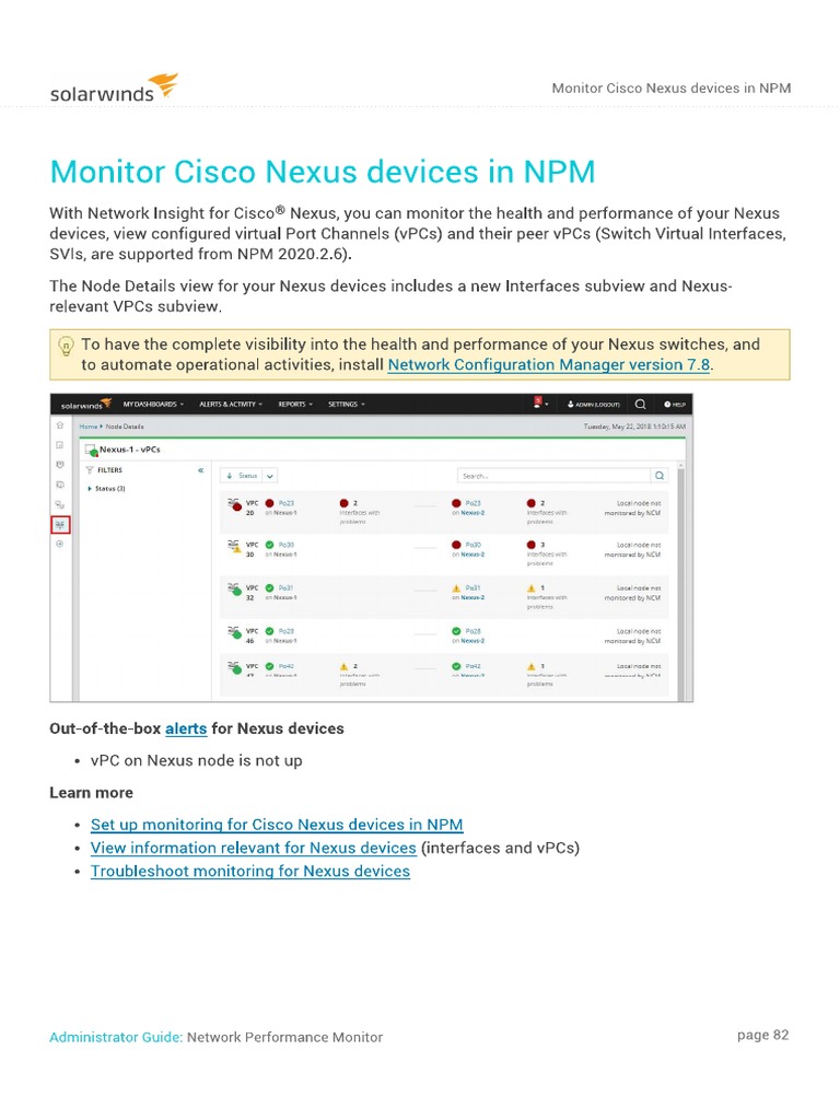 NPM Cisco Nexus Monitoring | PDF