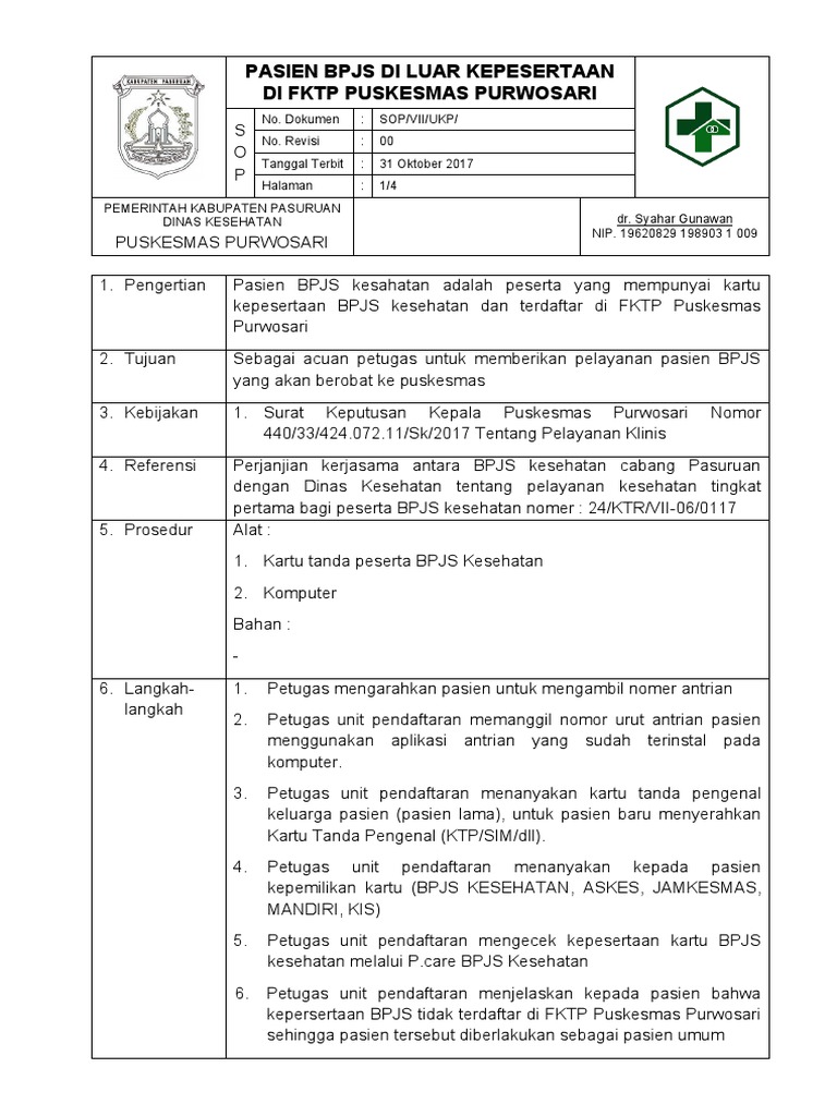 Sop BPJS Non Kapitasi | PDF | Hukum | Pengembangan Diri