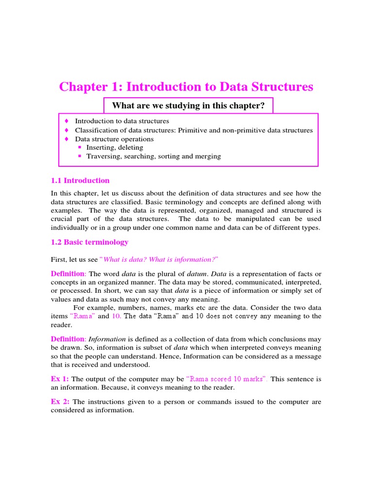 Padma Reddy Data Structures And Applications A Simple And Systematic Approach Pdf Array