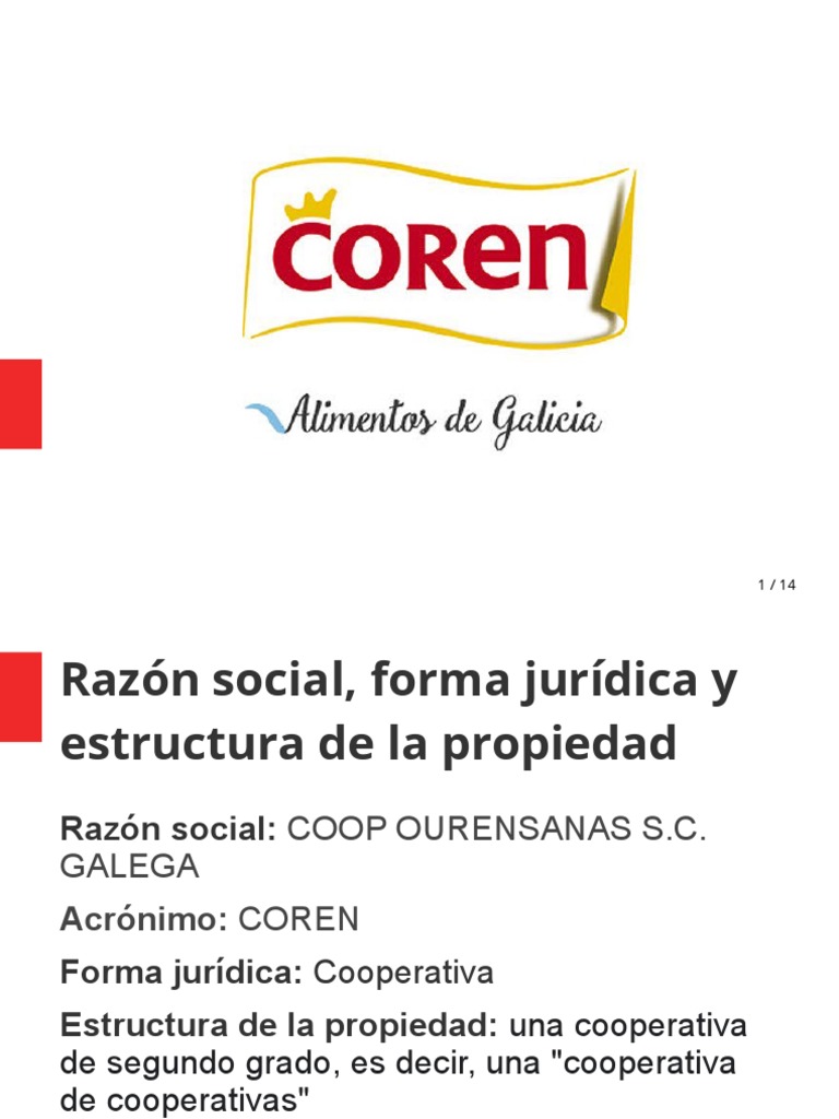 Coren Descripción Empresa | PDF | Carne | Cooperativa