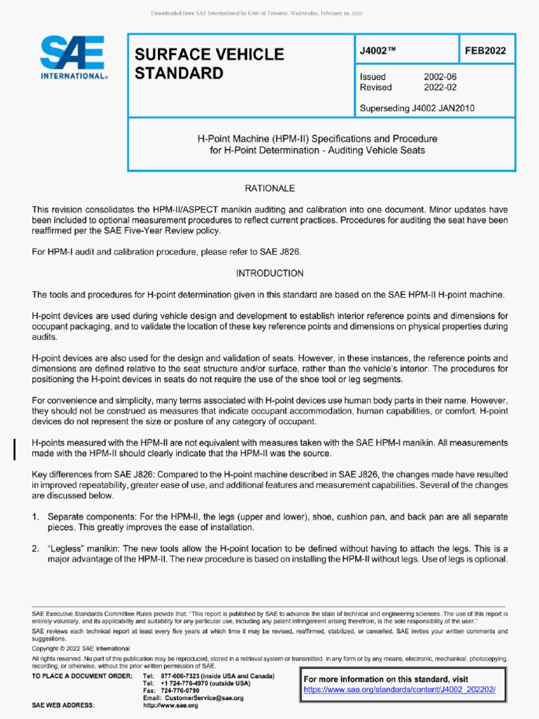 Sae J4002-2022 | PDF