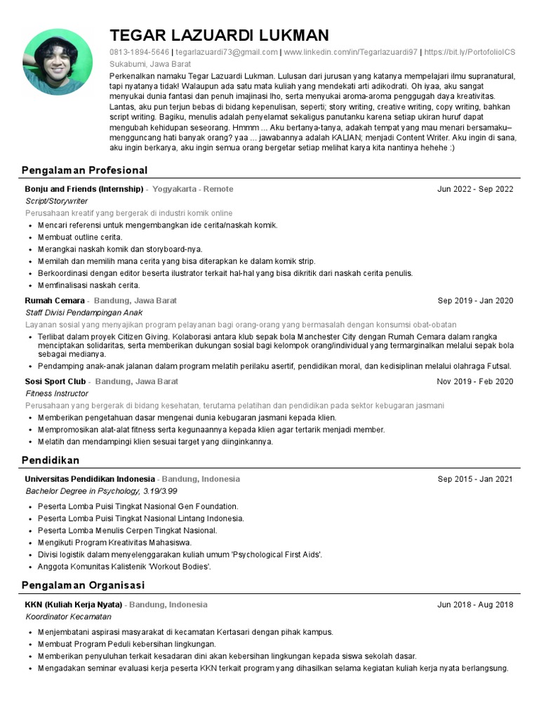 Tegar Lazuardi Lukman-Resume | PDF