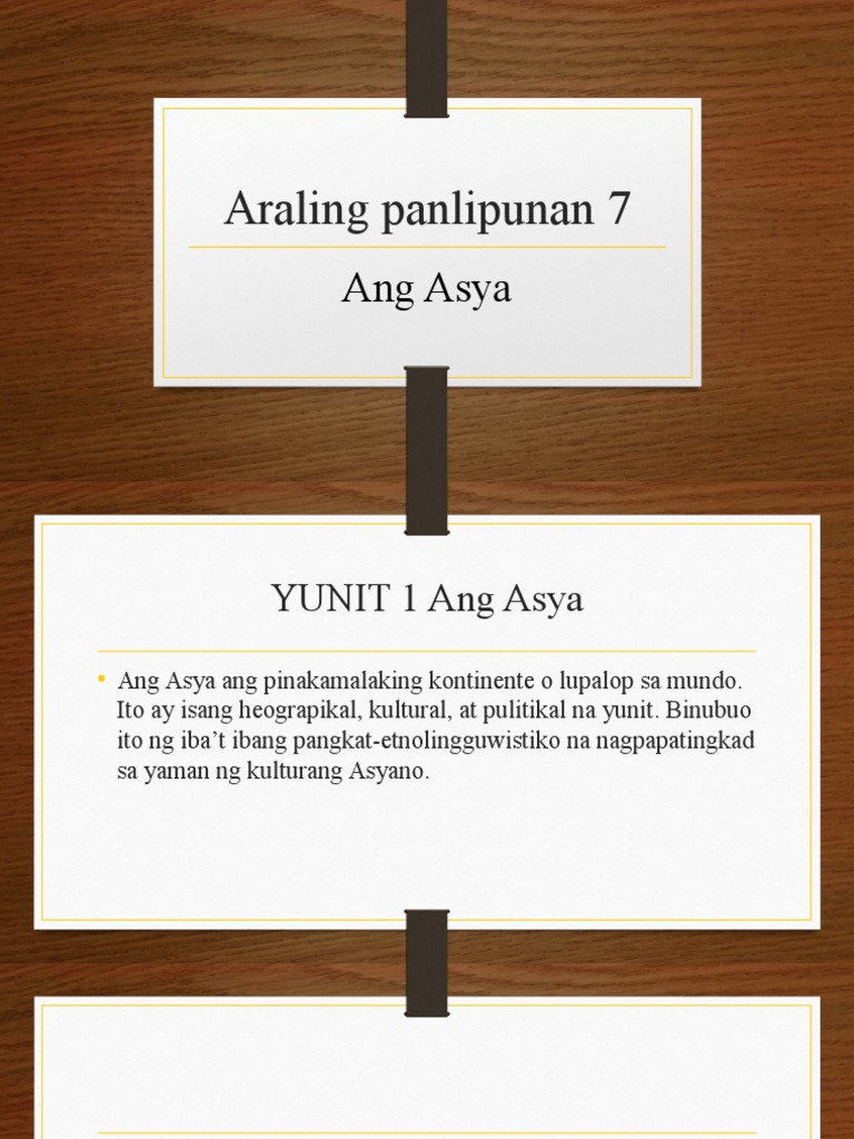 Araling Panlipunan 7 | PDF