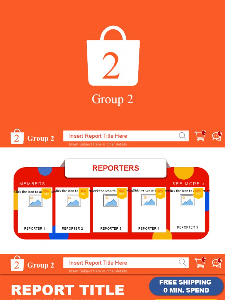 (TEMPLATE) Shopee Inspired PPT Template by Gemo Edits | PDF