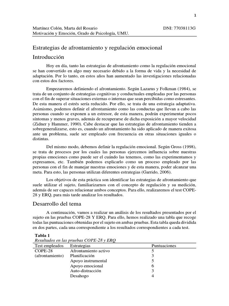 Martinezcolonmartadelrosario Prac4 | PDF | Las emociones | Estrés (biología)