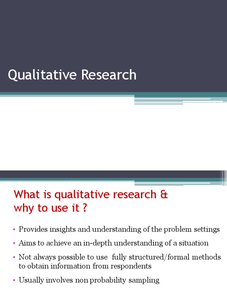 Module 2 - Qualitative Research-Mba b17 | PDF | Qualitative Research ...