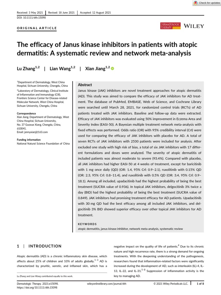 Zhang 2021 | PDF | Meta Analysis | Dermatitis