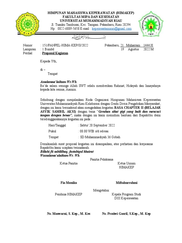 Proposal Kegiatan BASA Chapter II HIMAKEP | PDF