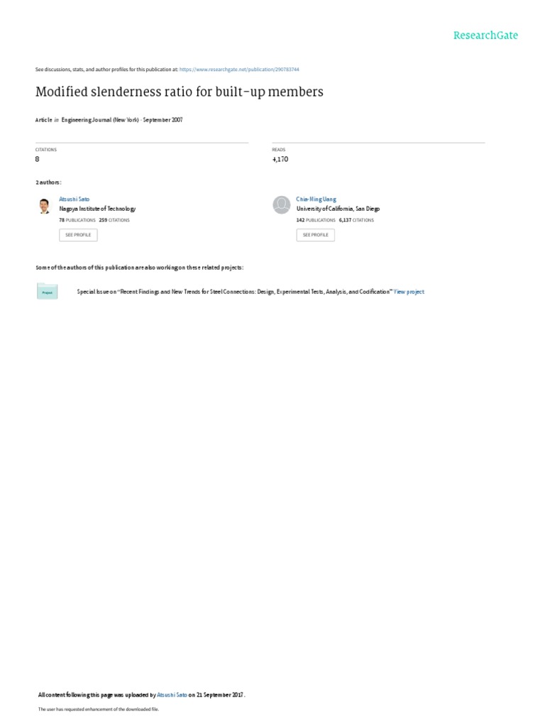 7 - Modified Slenderness Ratio For Built-Up Members | PDF | Buckling ...