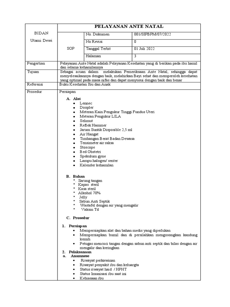 SOP Utami Dewi | PDF | Pengembangan Diri | Sains & Matematika
