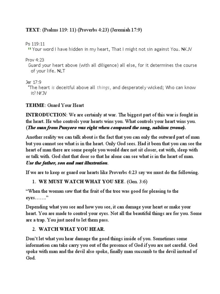 Guard Your Heart | PDF Guard Your Heart | PDF