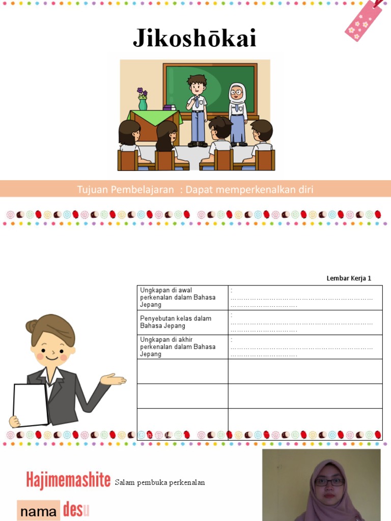 Jikoshoukai Pertemuan 1 | PDF