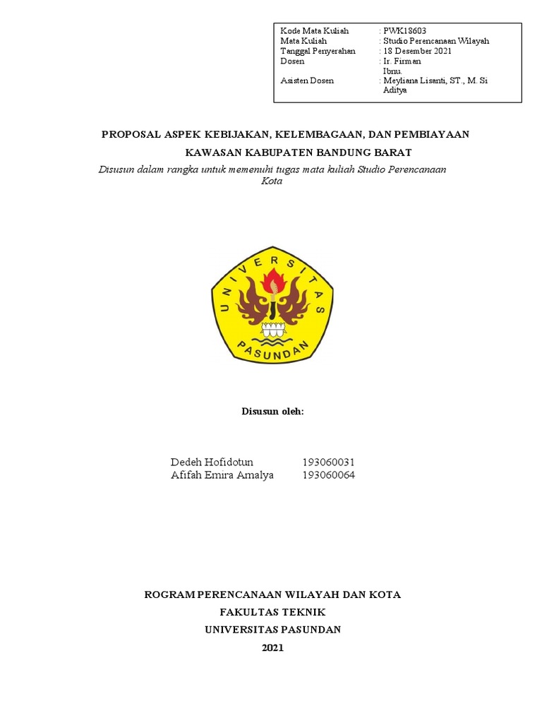(15 Desember 2021) Proposal Aspek KKP KBB | PDF