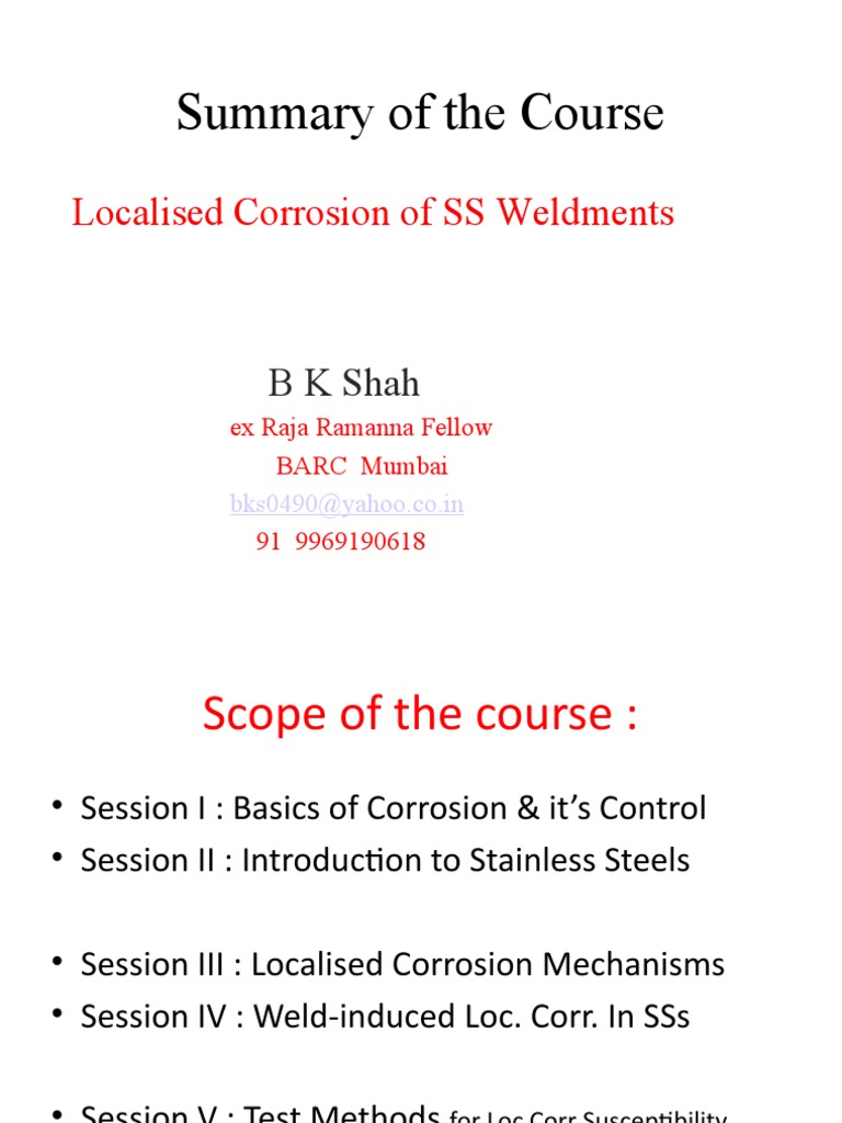 Loc Corr SS Weldments Summary | PDF | Corrosion | Stainless Steel
