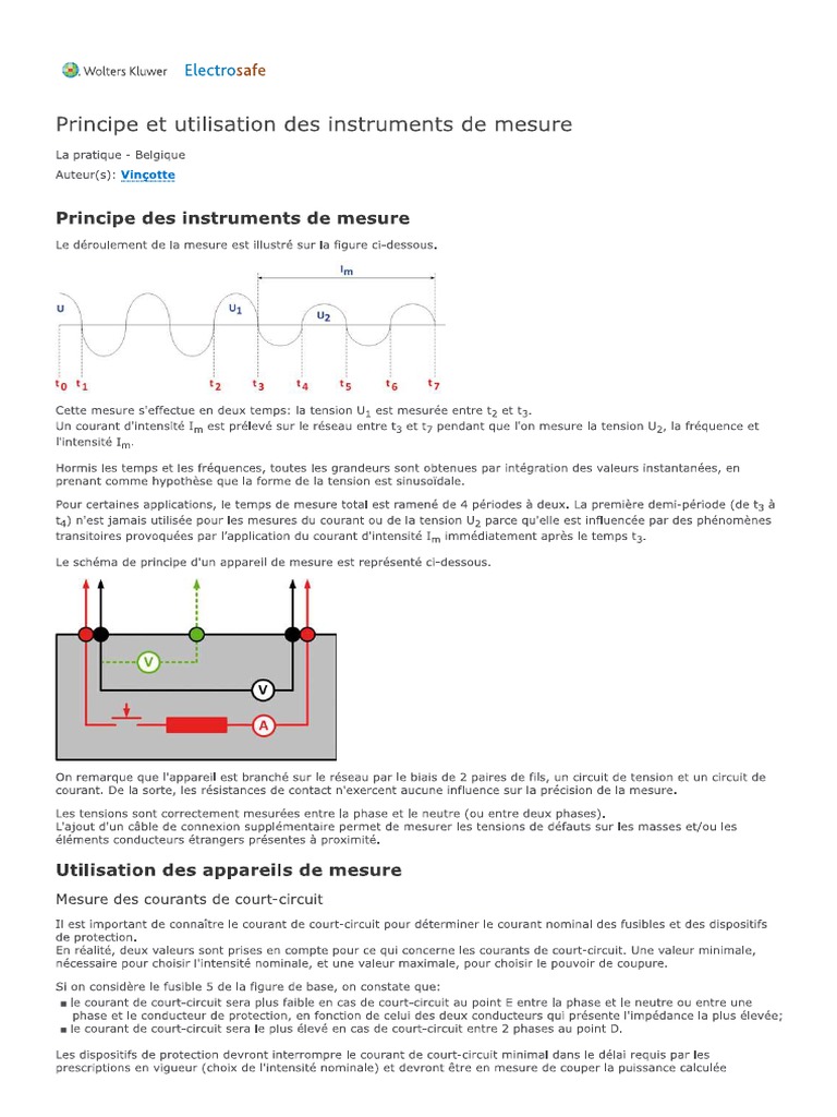 Principe Et Utilisation Des Instruments de Mesure | PDF
