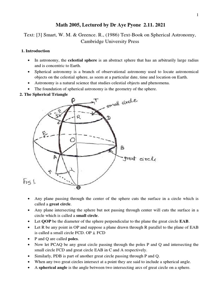 Math 2005 | PDF | Sphere | Latitude