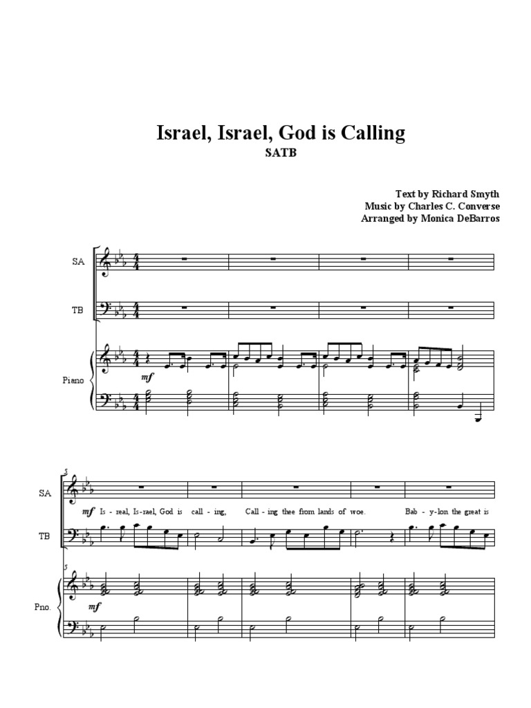 Israel Israel God Is Calling | PDF