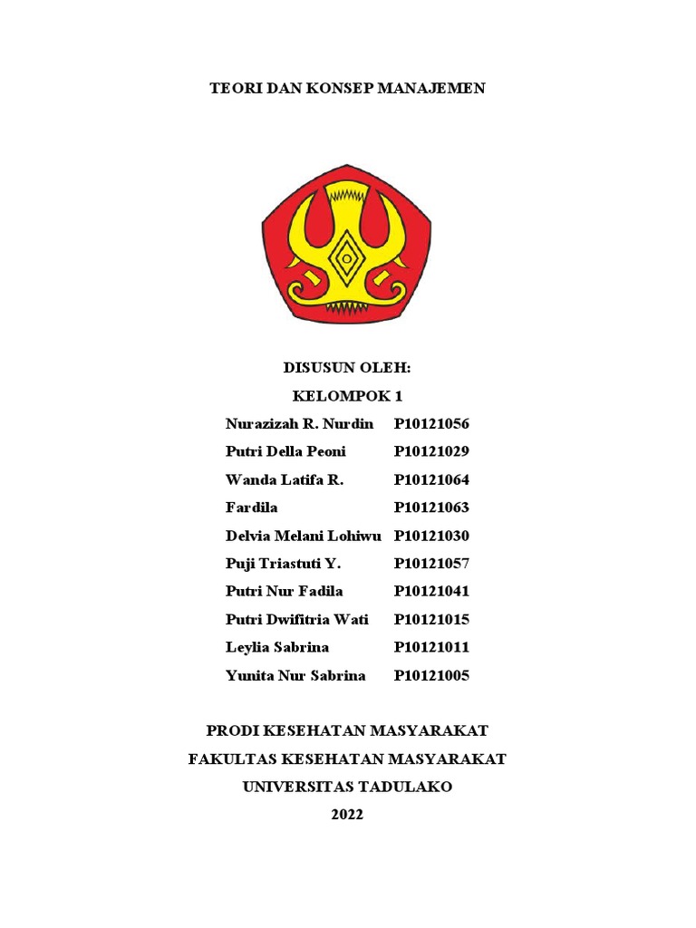 Teori Dan Konsep Manajemen | PDF