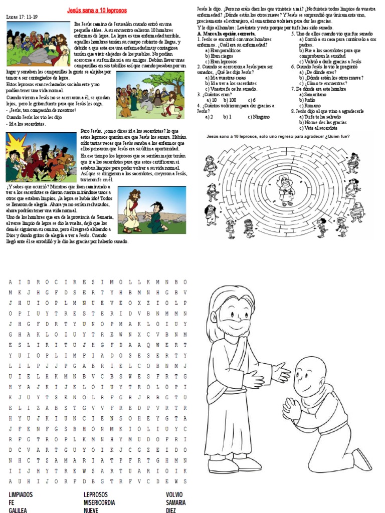 Jesús Sana A 10 Leprosos | PDF | Jesús | Lepra