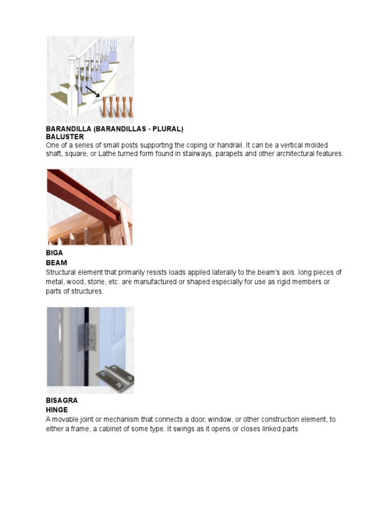 Architectural Vernacular Terms | PDF | Masonry | Door