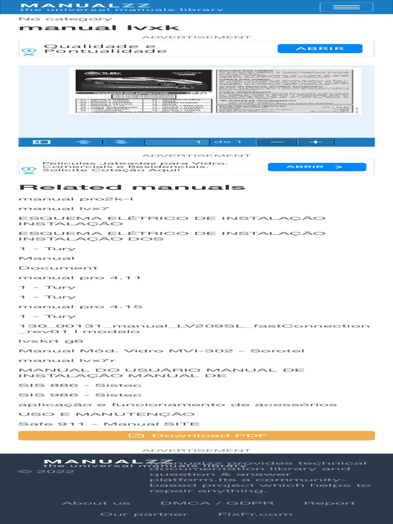 Manual LVXK Manualzz | PDF | Bens manufaturados