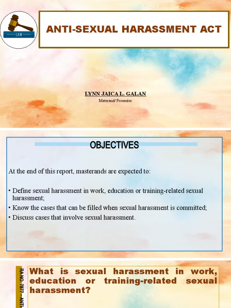 Anti-Sexual Harassment Act and Safe Spaces Act | PDF | Sexual ...