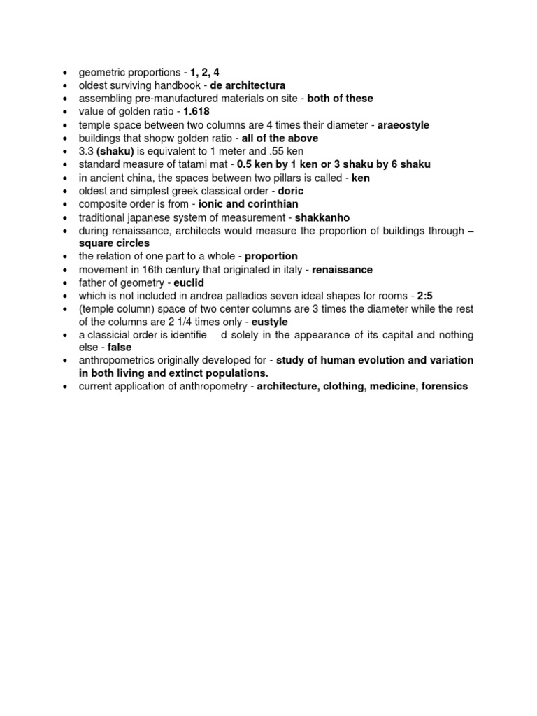 Architectural Proportions and Styles | PDF | Column | Architectural Design