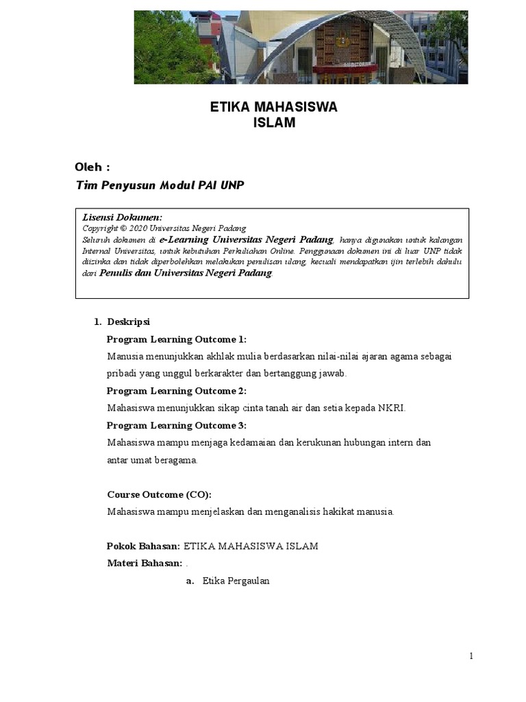 Etika MHS Islam | PDF