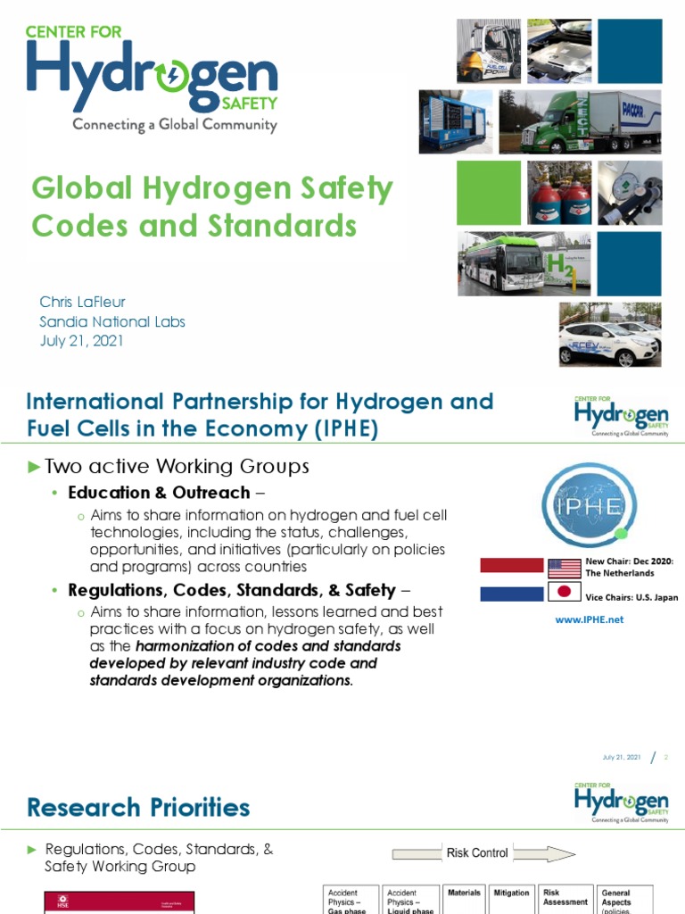 Global Hydrogen Safety Codes and Standards | PDF | Dangerous Goods ...