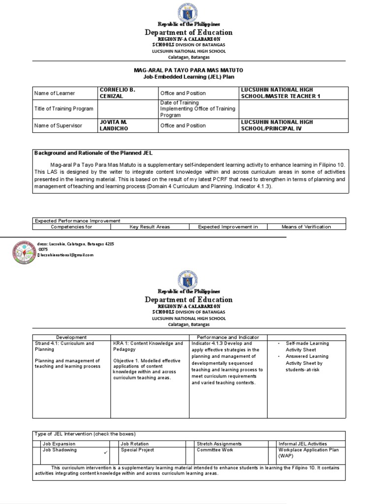 Curriculum Jel | PDF | Curriculum | Learning
