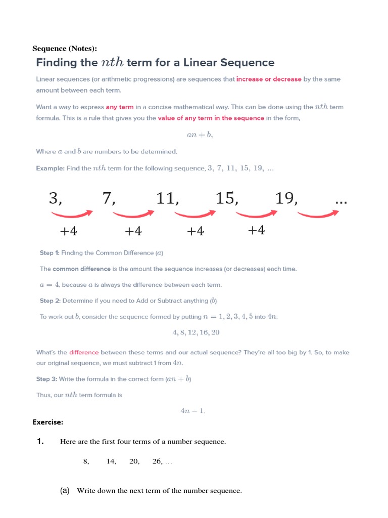 Sequence 1 | PDF | Mathematics | Mathematical Concepts