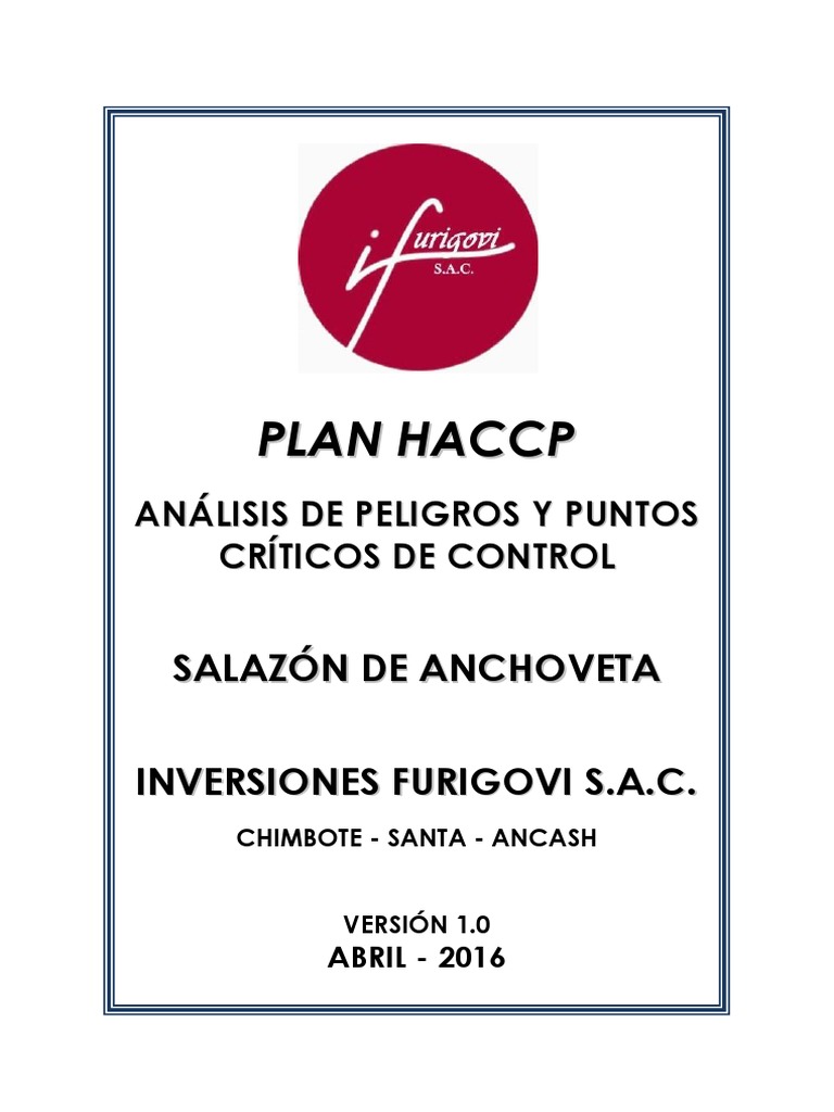 Análisis de Puntos Críticos - HACCP | PDF | Análisis de Riesgo y Puntos Críticos de Control ...