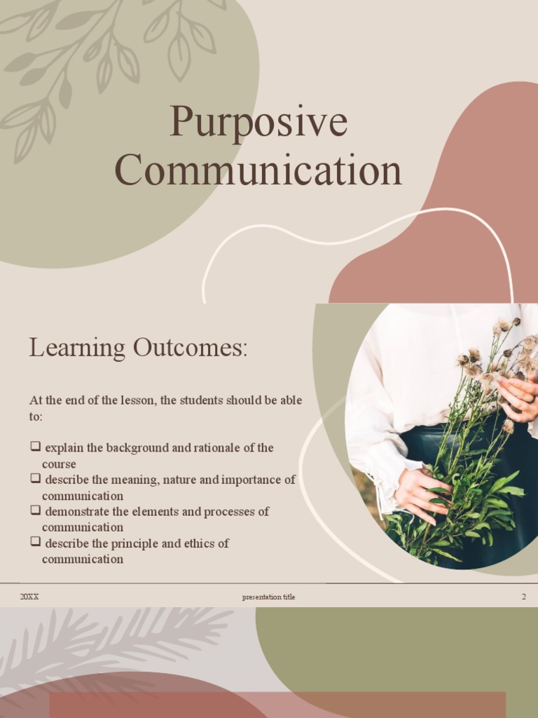 Purposive Communication | PDF | Communication | Nonverbal Communication